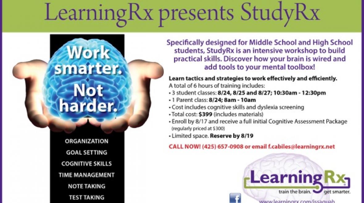 LearningRx Presents StudyRx | Seattle Area Family Fun Calendar | ParentMap