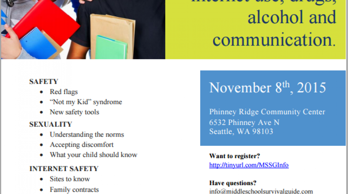 Middle School Survival Guide Parenting Workshop | Seattle Area Family ...