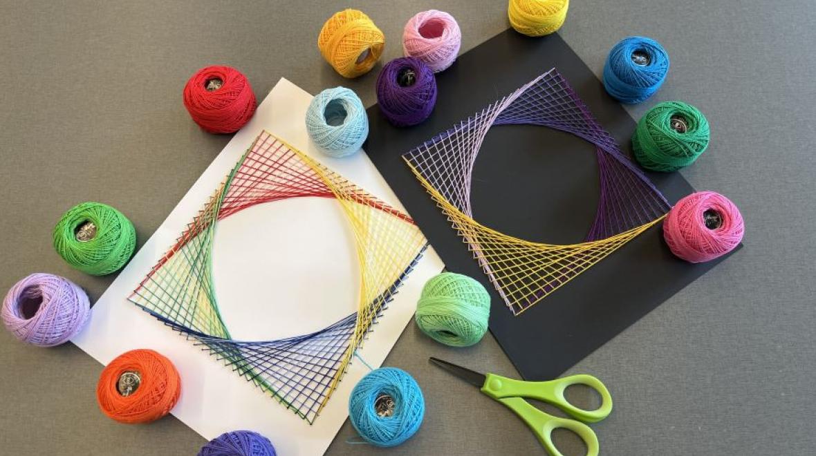 Curved Stitching String Art for Teens at the Burien Library | Seattle Area Family Fun Calendar ...