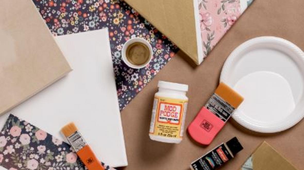 Michaels Virtual Class: Mod Podge Canvas and Paper Gallery Wall ...