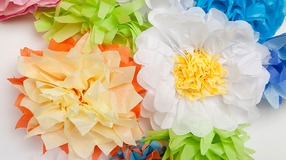 Spring Tissue Flowers at the Valley View Library | Seattle Area Family ...