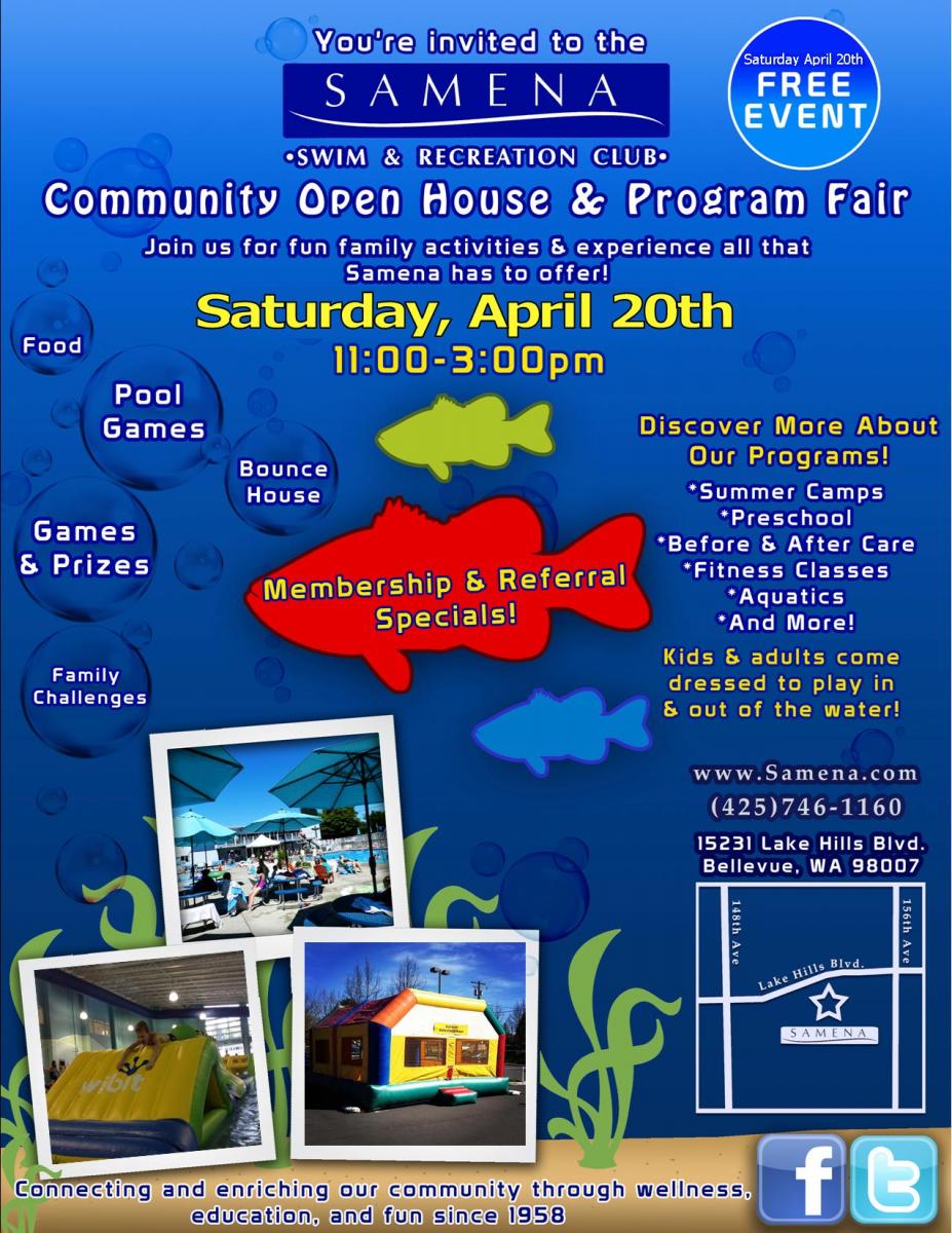 Samena Swim Club Open House and Program Fair | Seattle Area Family Fun ...