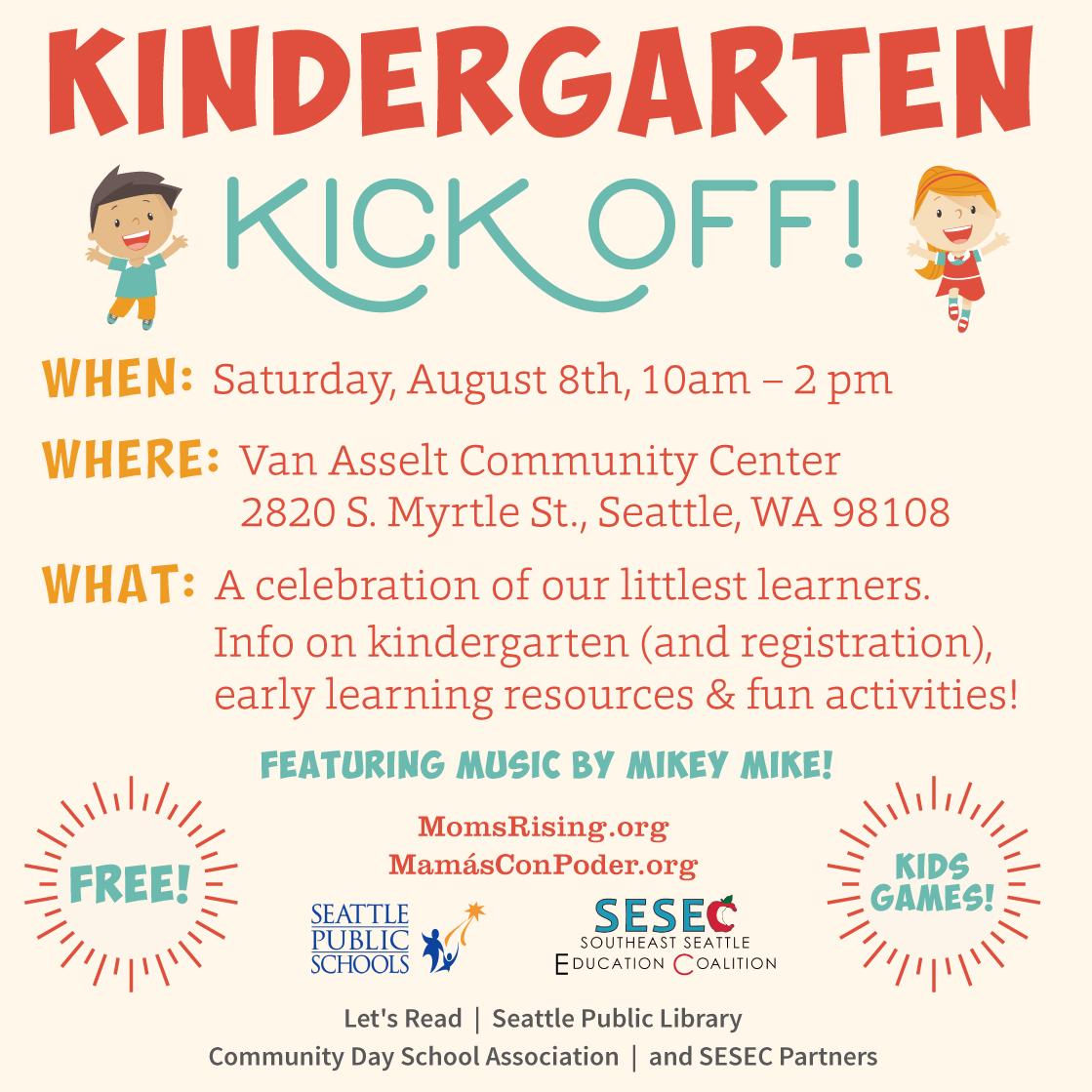 Kindergarten Kick Off | Seattle Area Family Fun Calendar | ParentMap