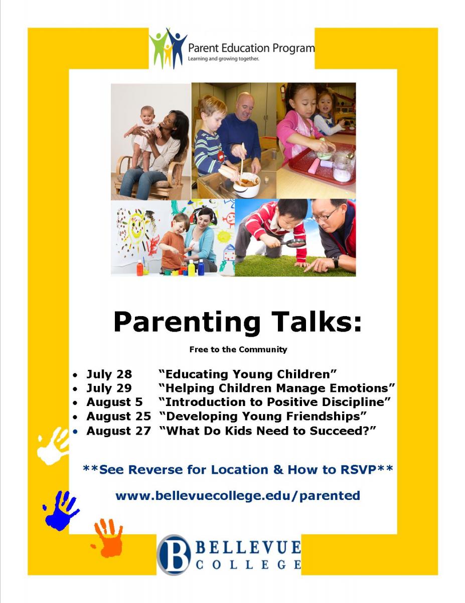 Bellevue College Parent Education free community classes | Seattle Area ...