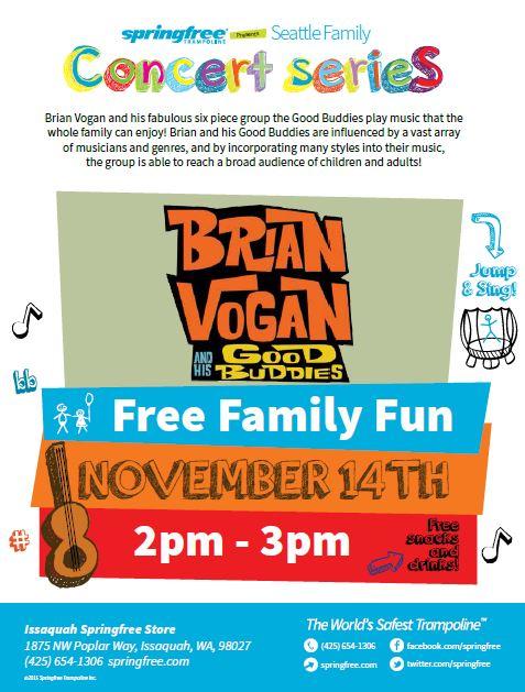 Free Family Concert with Brian Vogan Band | Seattle Area Family Fun ...