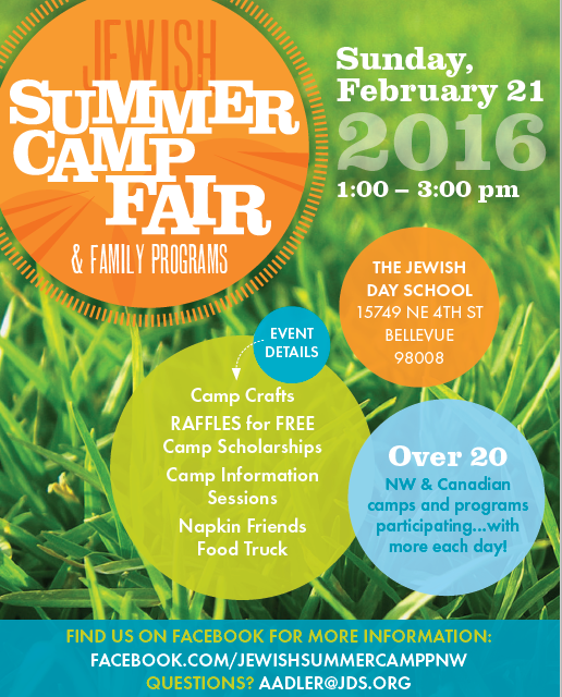 Jewish Summer Camp Fair | Seattle Area Family Fun Calendar | ParentMap
