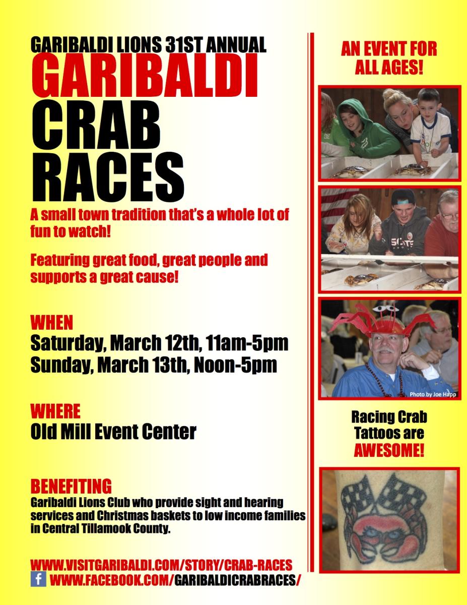 Garabaldi Lions 31st Annual Garabaldi Crab Races | Seattle Area Family ...