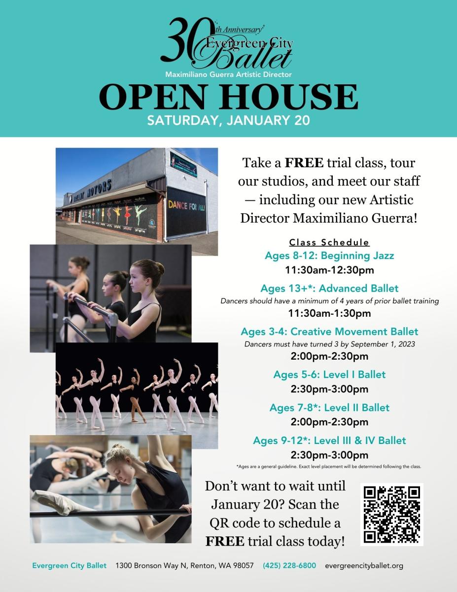 Evergreen City Ballet - Open House with Free Trial Classes | Seattle ...