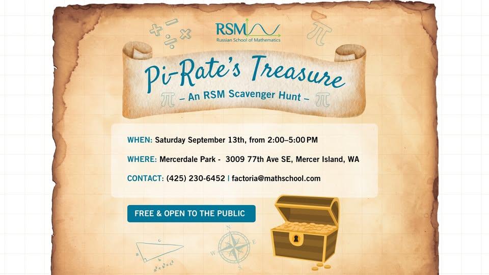 Pi-rates’ Treasure Scavenger Hunt | Seattle Area Family Fun Calendar ...