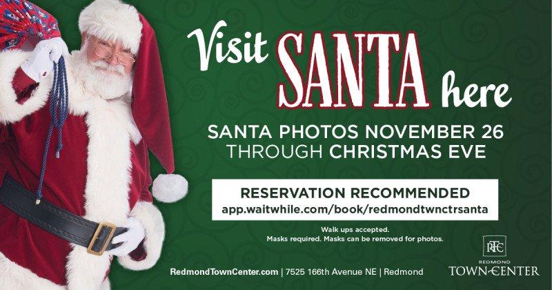Visit Santa at Redmond Town Center | Seattle Area Family Fun Calendar ...