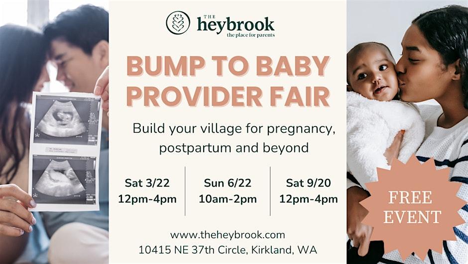 Bump to Baby Provider Fair | Seattle Area Family Fun Calendar | ParentMap