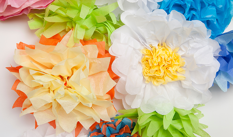Curiosity Club: Tissue Paper Flowers at the Vashon Library | Seattle ...