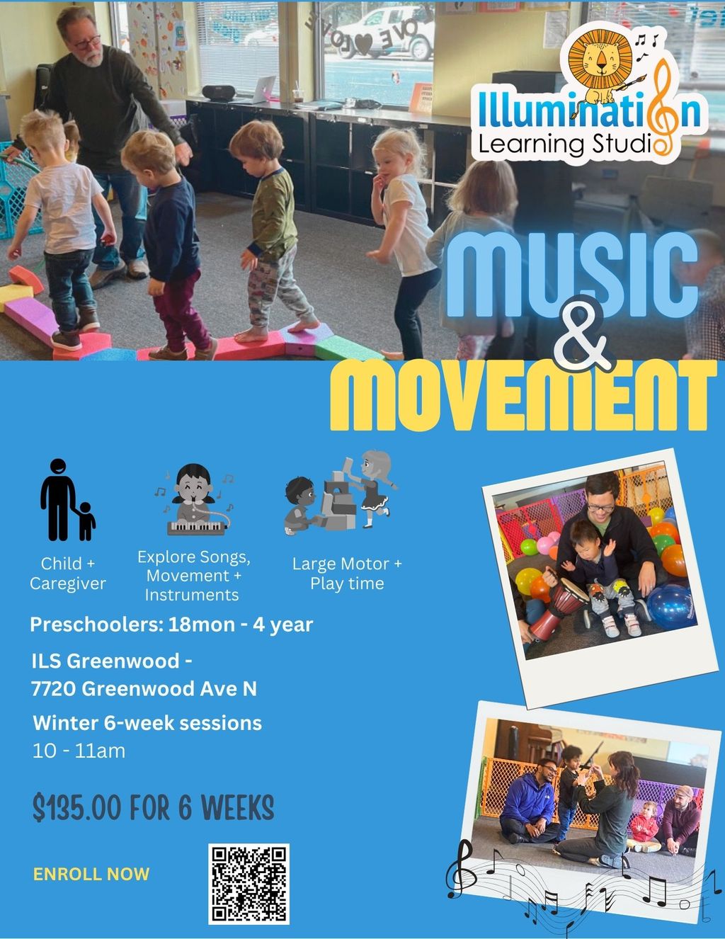 Toddler Music and Movement at ILS (Makeup Class)